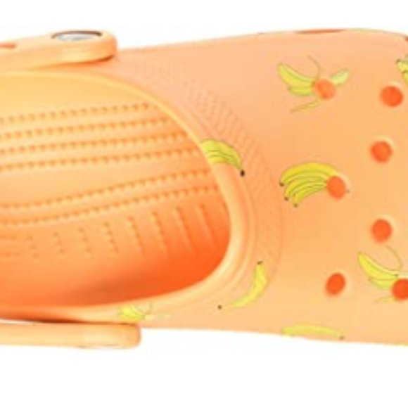 CROCS | Shoes | Crocs Unisex Adult Peach Banana Printed Clog Shoes 7 ...